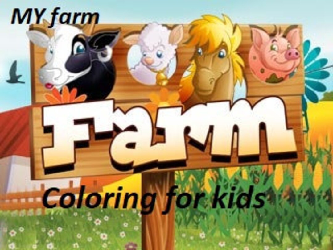 My Farm Coloring for Kids - Etsy