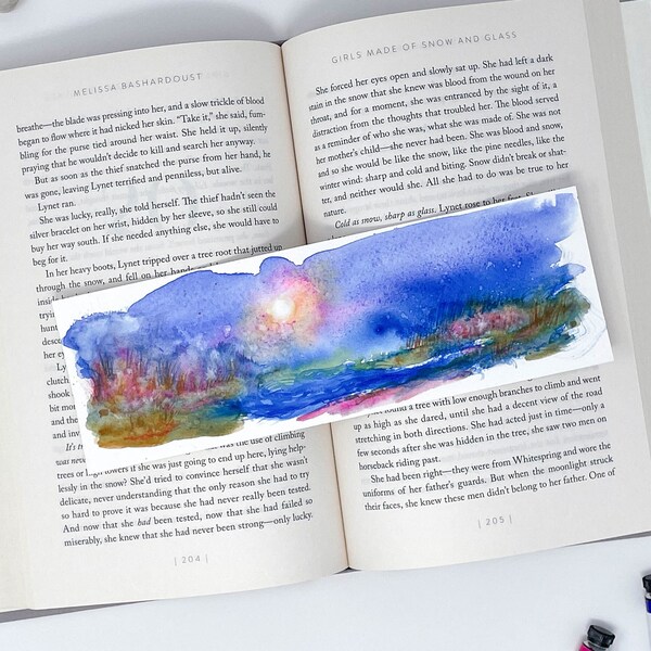 Watercolor Bookmarks Hand Painted - Etsy
