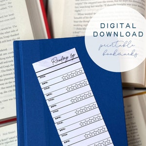 Reading Log Bookmark Printable - Book List Bookmark Tracker - Reading ...