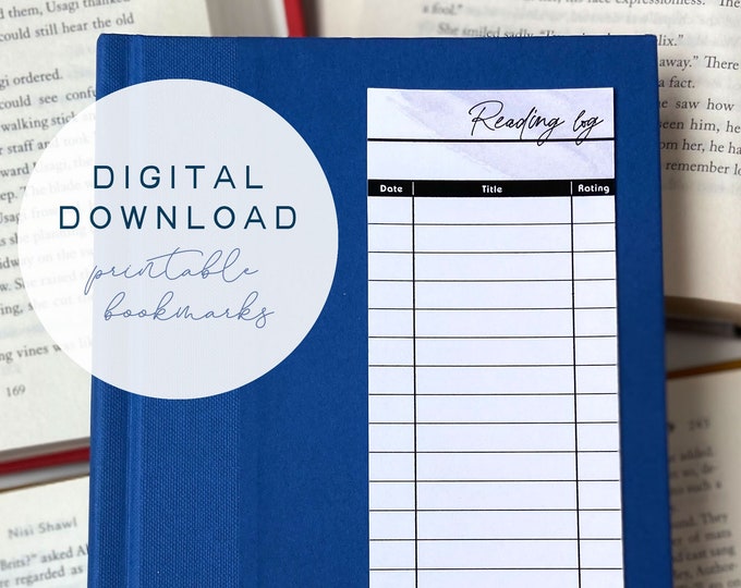 Reading Log Bookmark Printable - Library Card Book Tracker - Bookmark ...