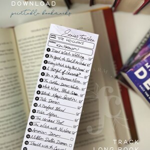 Book Series Tracker Printable Bookmark, Reading List Bookmark Printable ...
