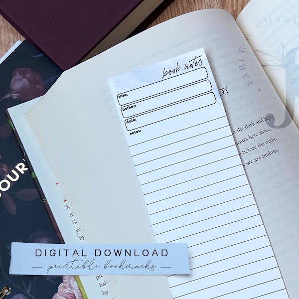 Printable Bookmark - Etsy