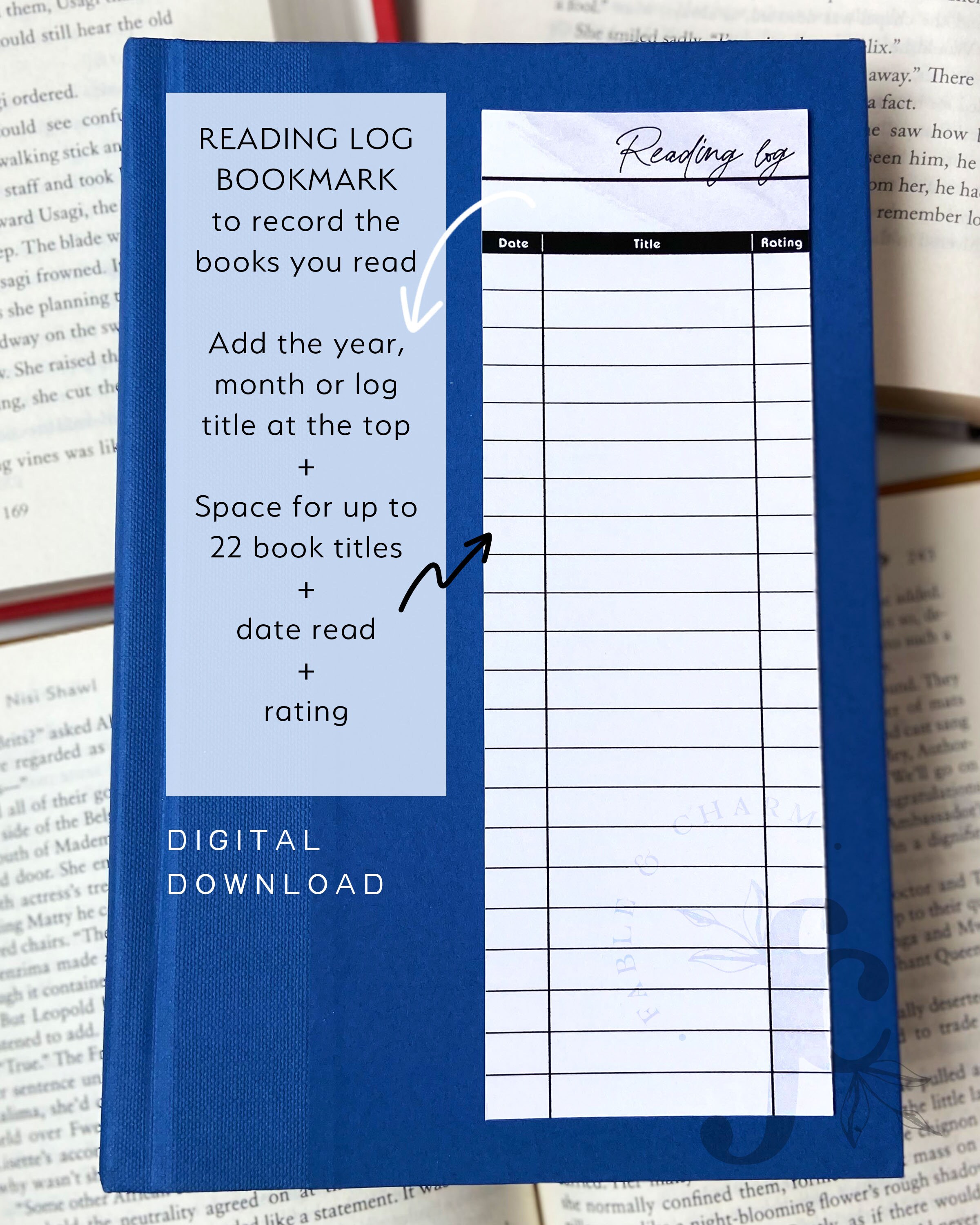 Reading Log Bookmark Printable - Library Card Book Tracker - Bookmark ...