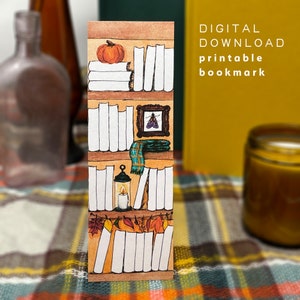 Printable Reading Tracker Bookmark Fall, Autumn Bookmarks Printable ...