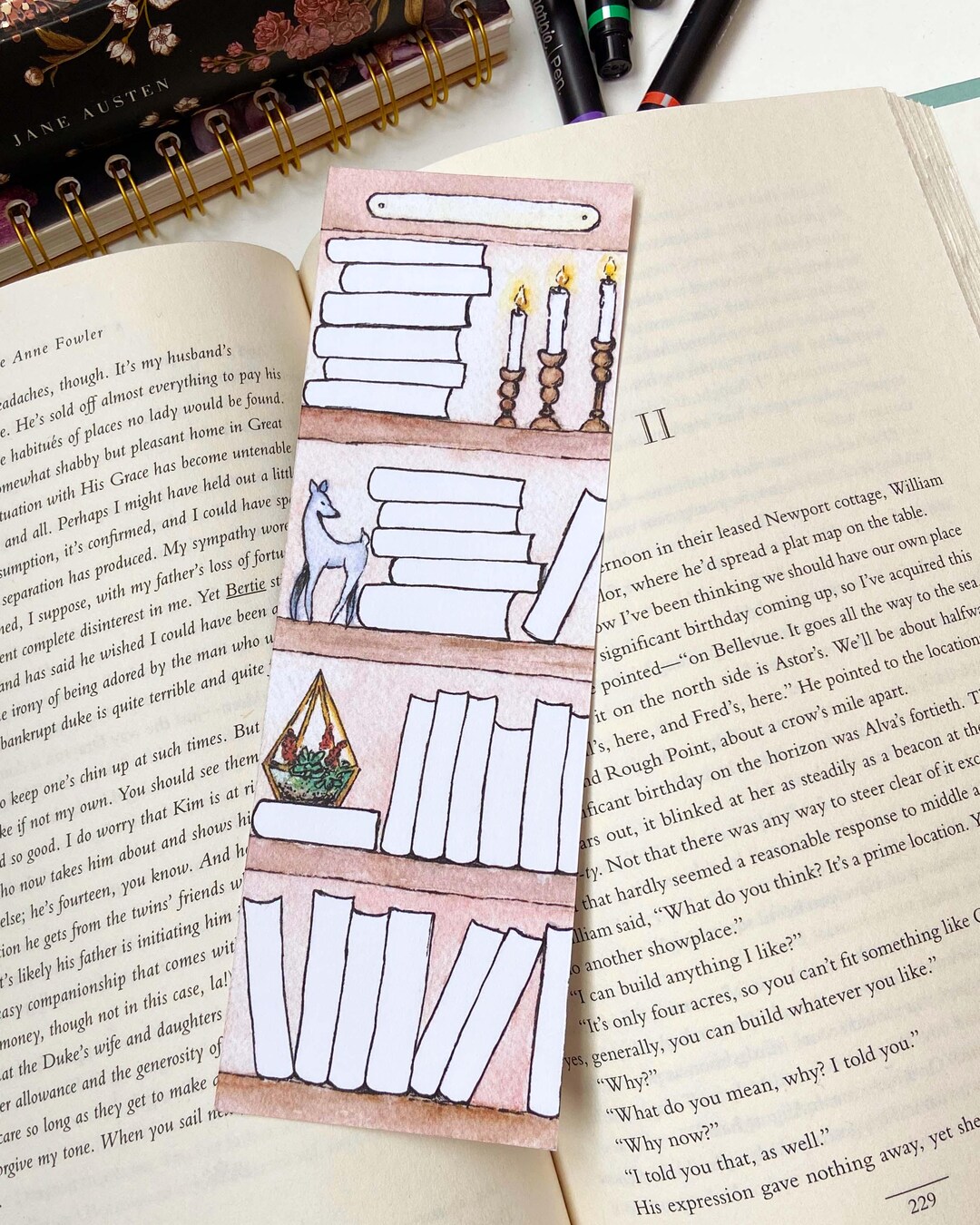 Reading Log Bookmark Bookshelf, Book Club Bookmark, Book Mark Trackers ...