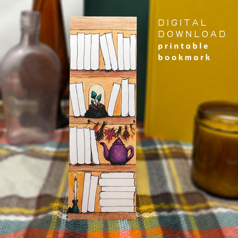 Autumn Bookmarks Printable Bookshelf Tracker Reading Tracker - Etsy