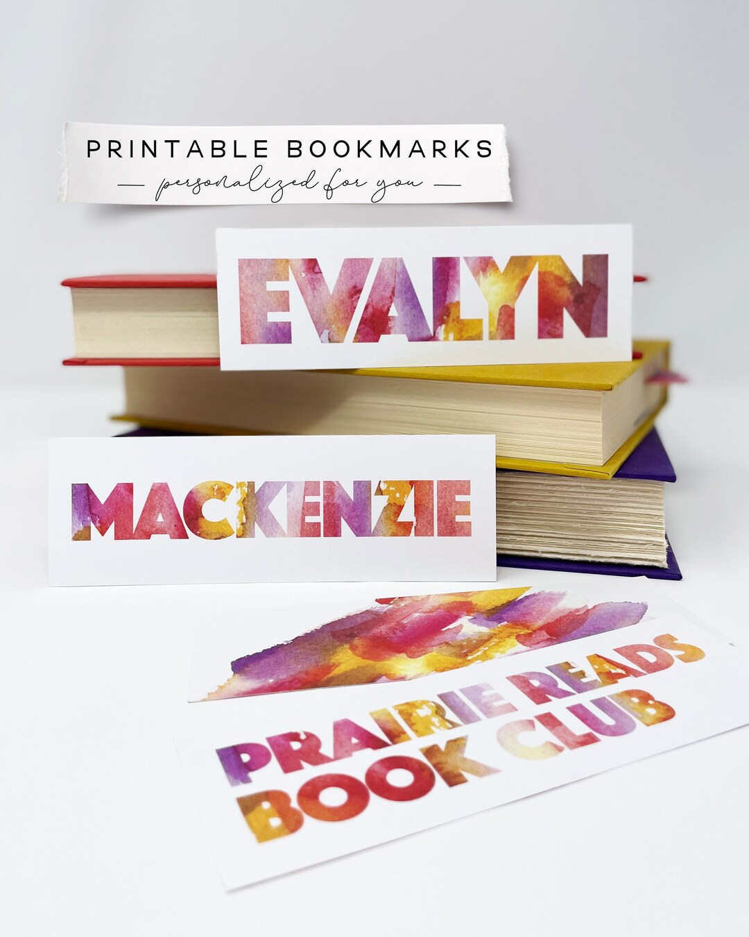 Printable Name Bookmarks Custom Name Bookmark Personalized - Etsy