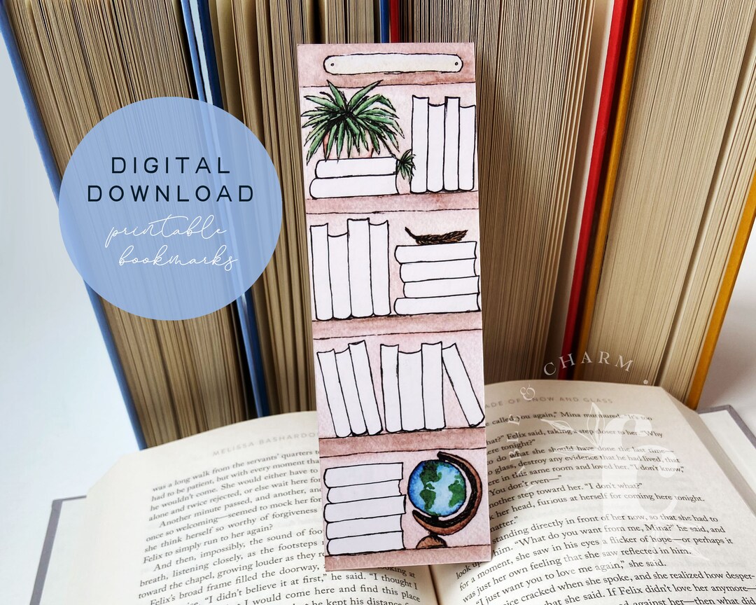Printable Bookmarks; Bookshelf Bookmark Tracker Printable (shelf 4 ...