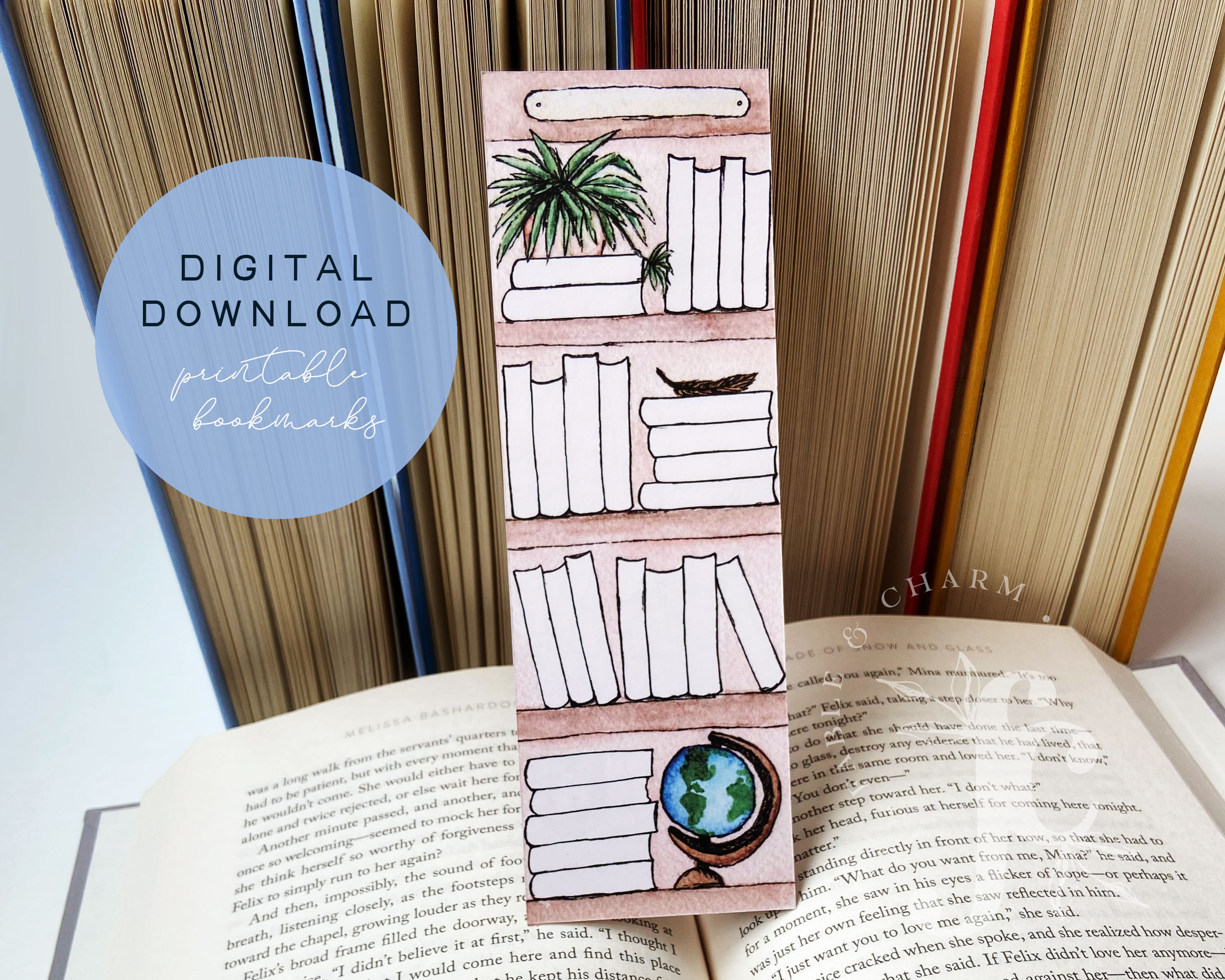 Printable Bookmarks Bookshelf Bookmark Tracker Printable shelf 4 ...