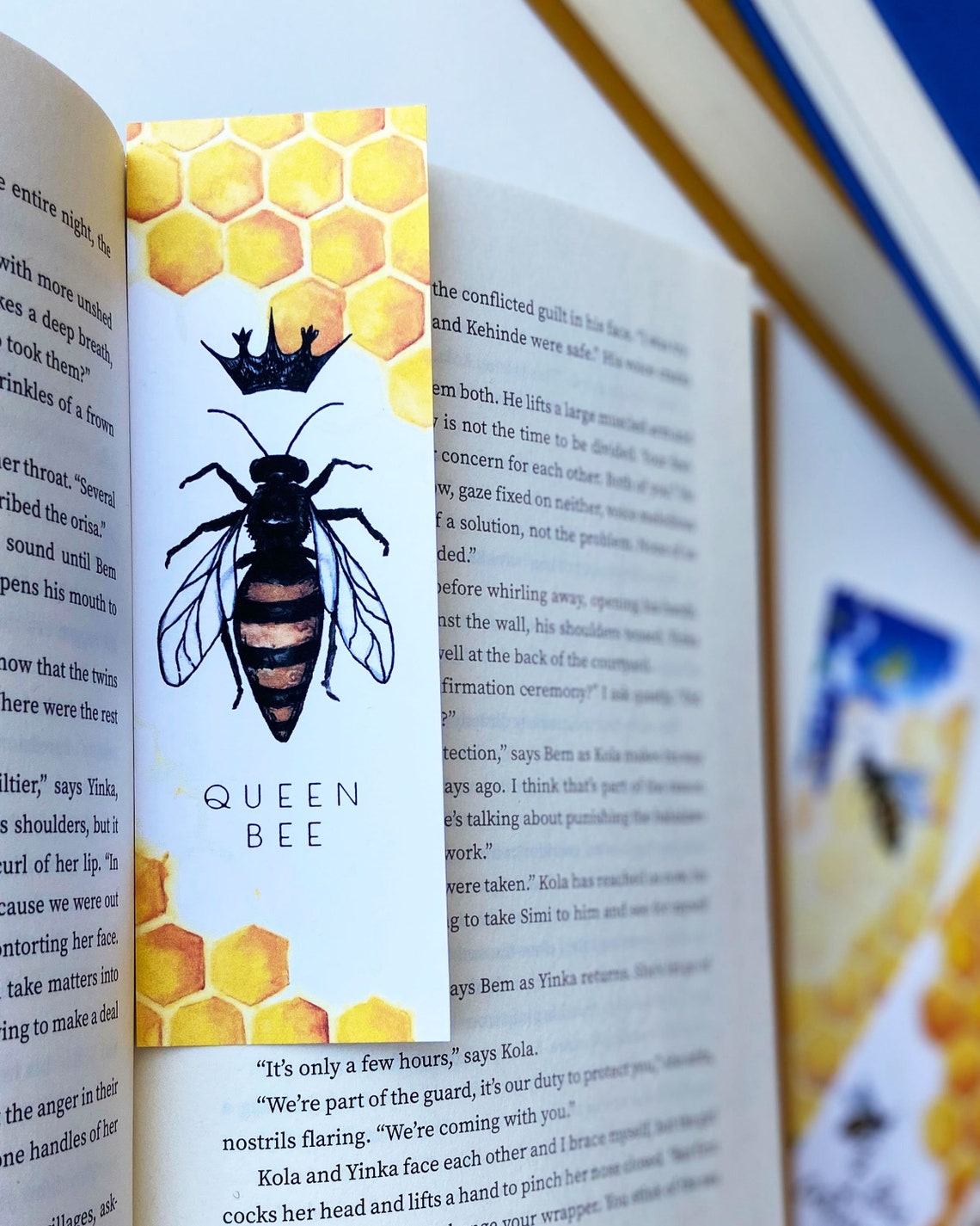 Bee Bookmarks Printable Honey Bee Bookmark Honeycomb - Etsy