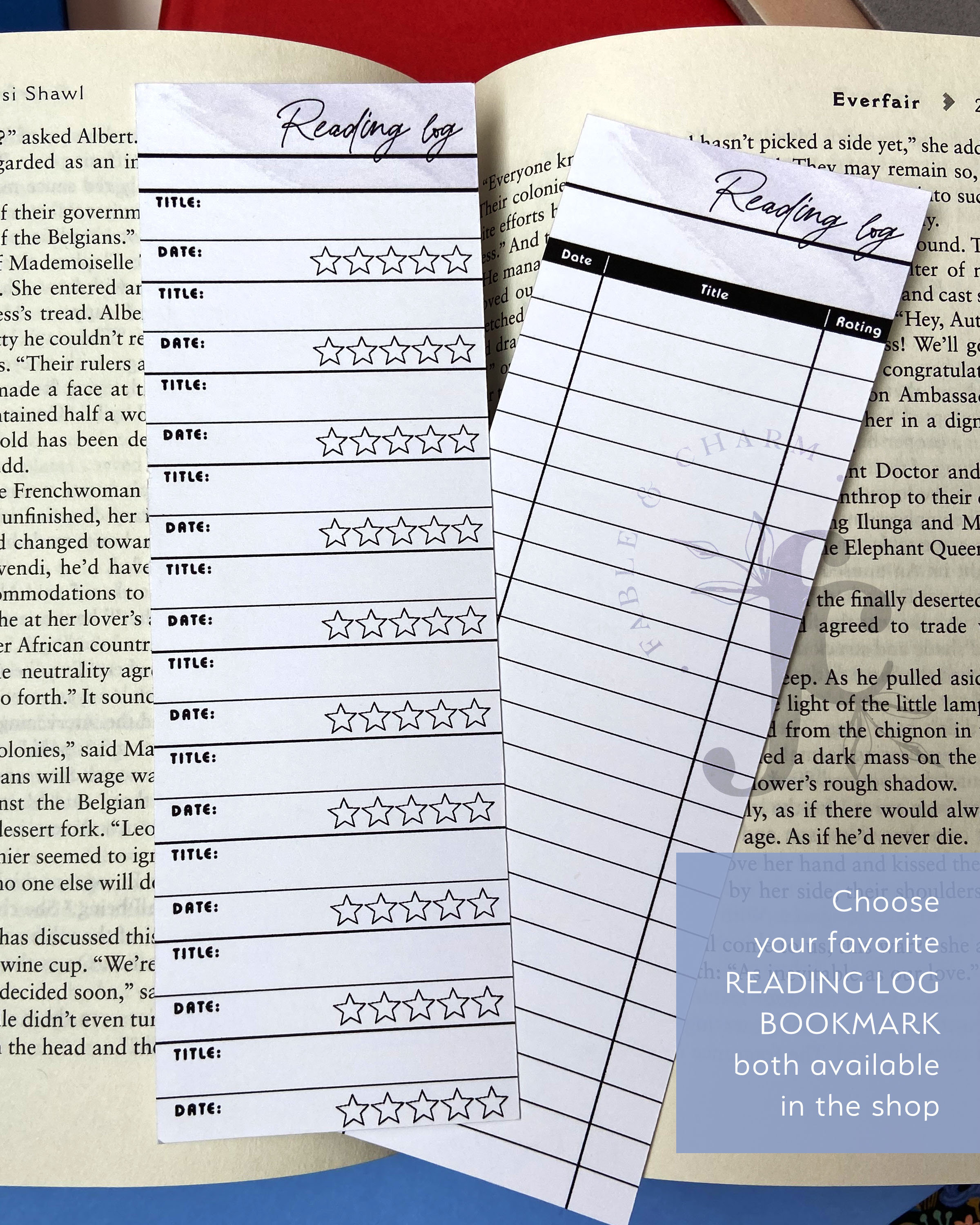 Reading Log Bookmark Printable Library Card Book Tracker - Etsy