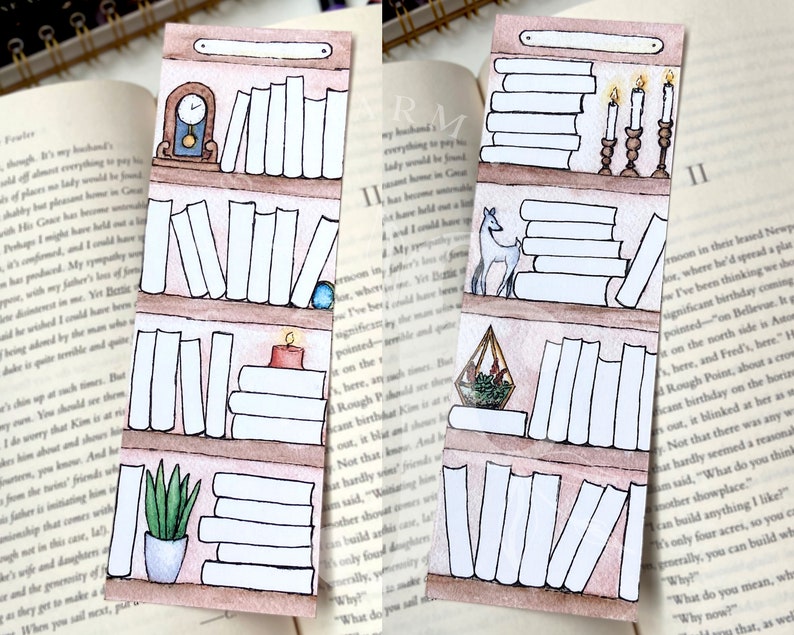 Bookshelf Bookmark Tracker Printable Set of 4 Reading - Etsy