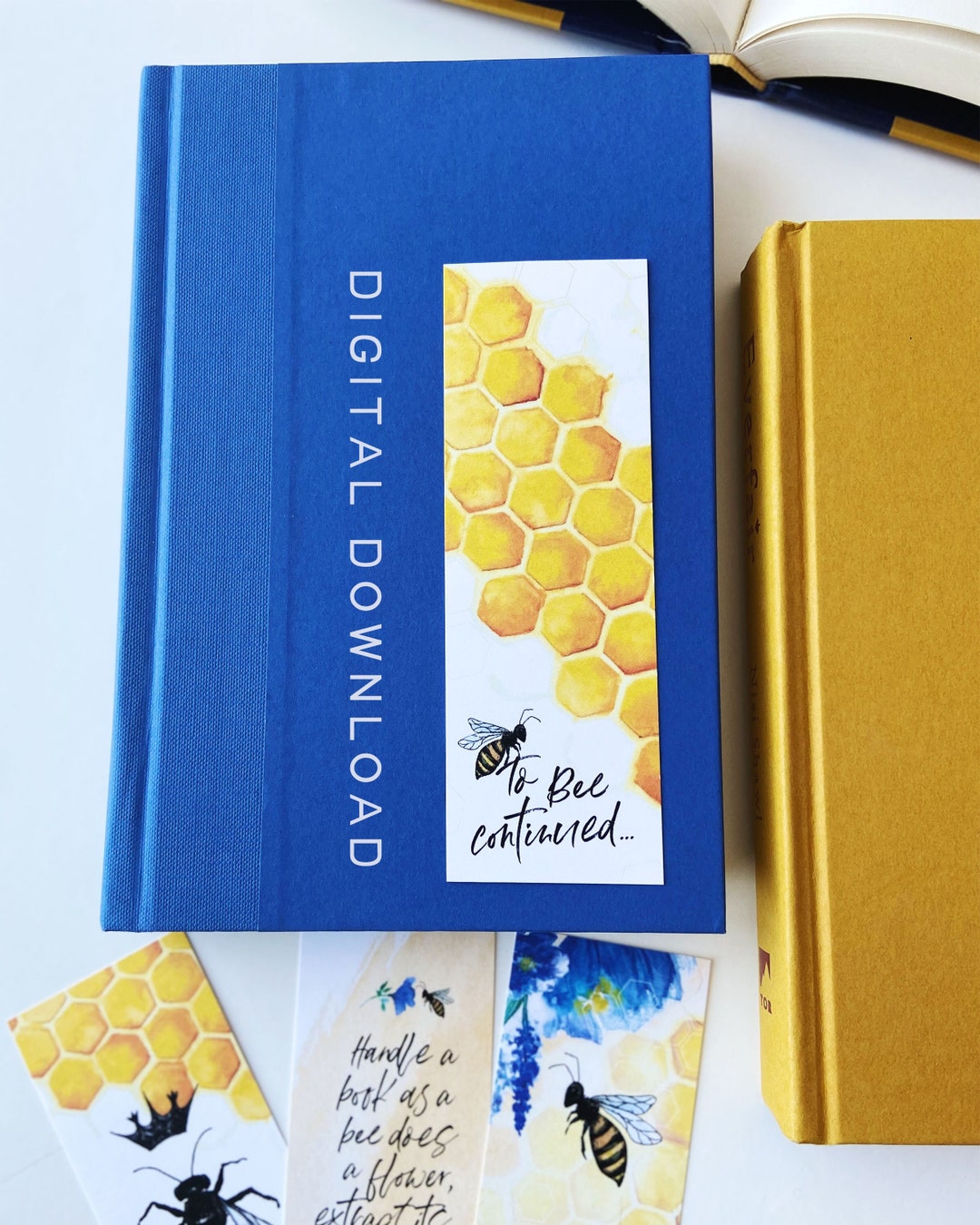 Honey Bee Bookmark - to Be Continued Bookmark - Honeycomb Bee Bookmarks ...