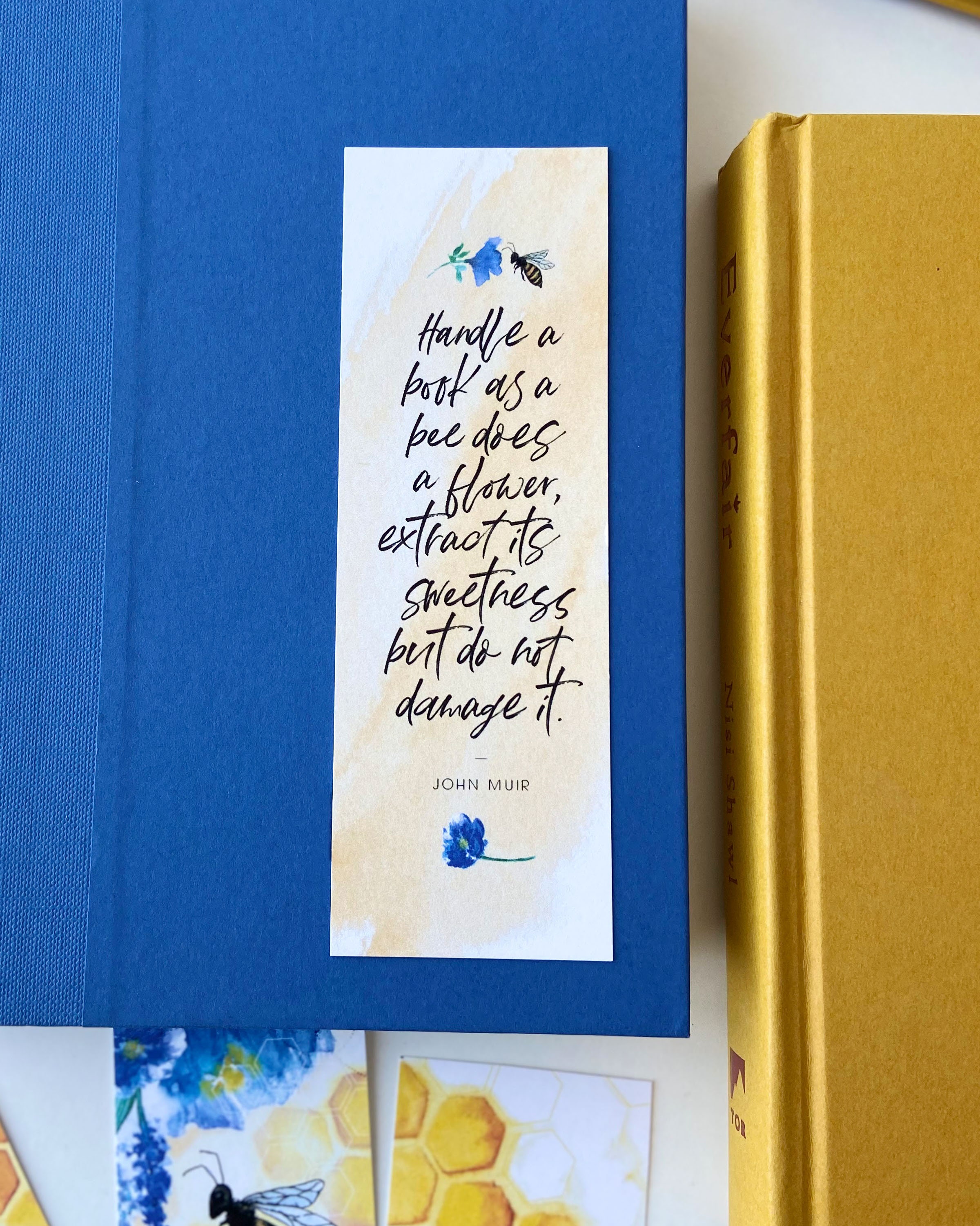 Bee Bookmarks Printable - Honey Bee Bookmark - Honeycomb Bookmark With ...