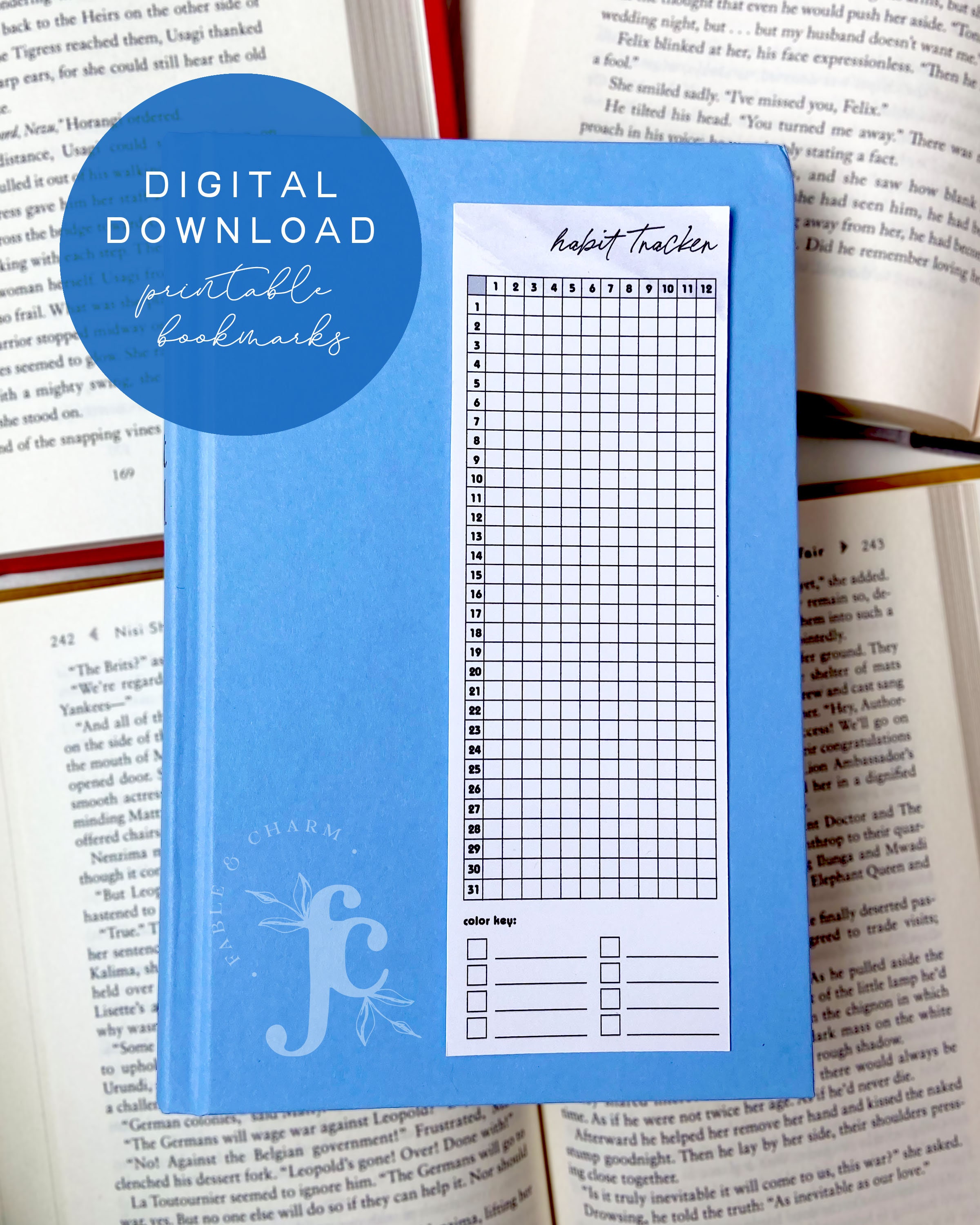 Habit Tracker Printable Bookmark Reading Tracker Bookmark - Etsy Canada