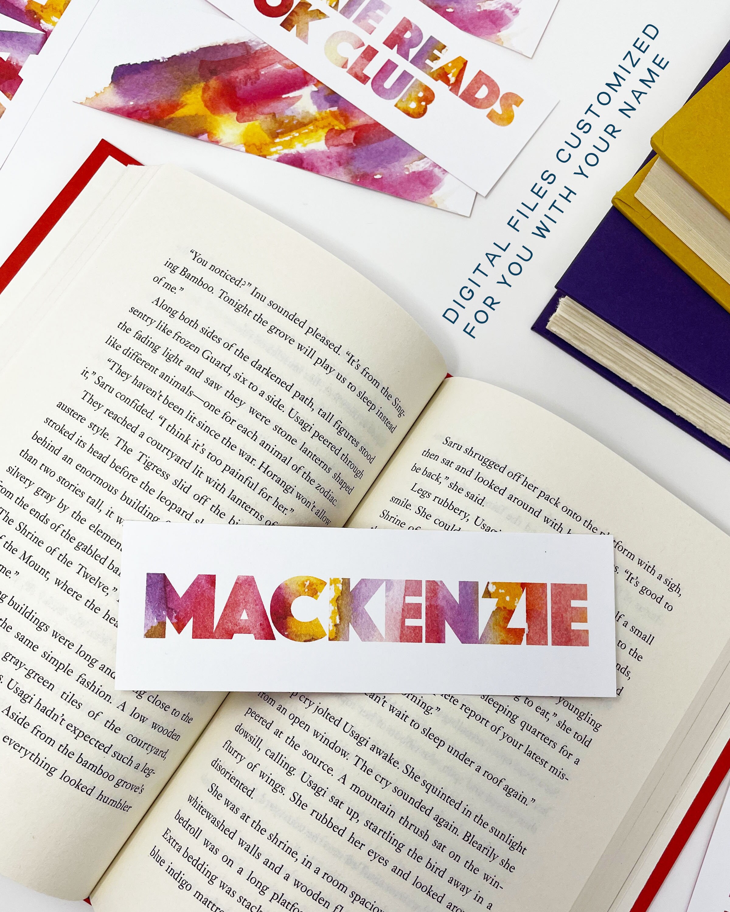 Printable Name Bookmarks Custom Name Bookmark Personalized - Etsy