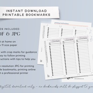 Book Series Tracker Printable Bookmark, Reading List Bookmark Printable ...