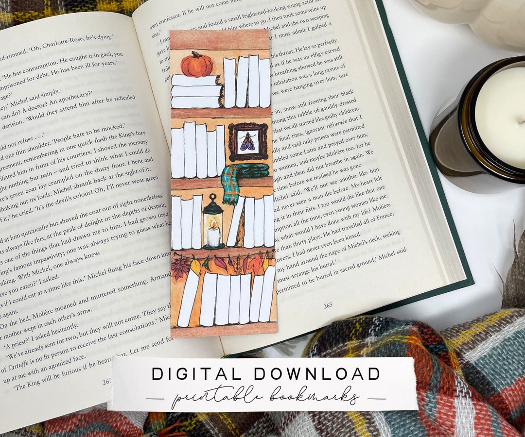 Printable Reading Tracker Bookmark Fall, Autumn Bookmarks Printable ...