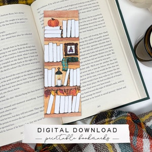 Printable Reading Tracker Bookmark Fall, Autumn Bookmarks Printable ...