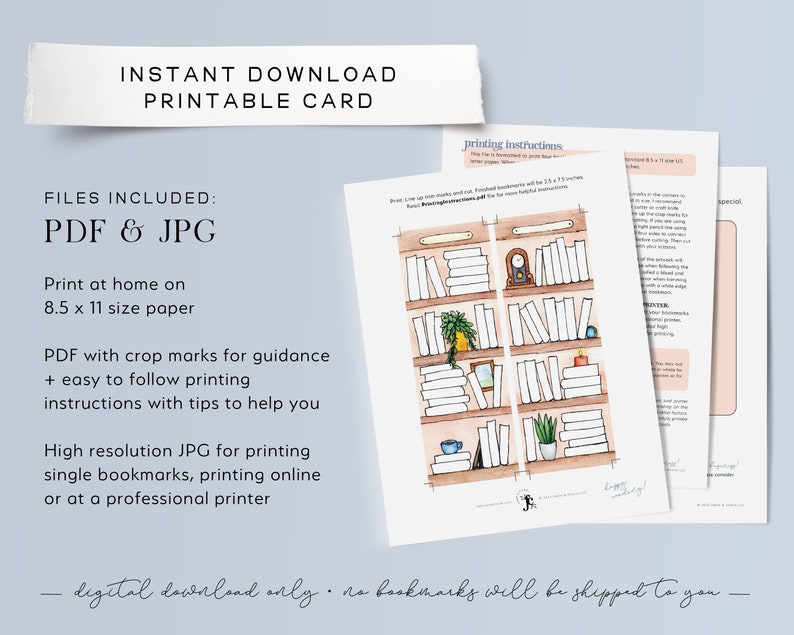 Bookshelf Bookmark Tracker Printable Set of 4 Reading - Etsy