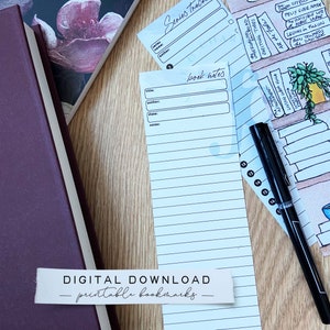 Book Note Taking Printable Bookmark, Reading Notes, Bookmark Tracker ...