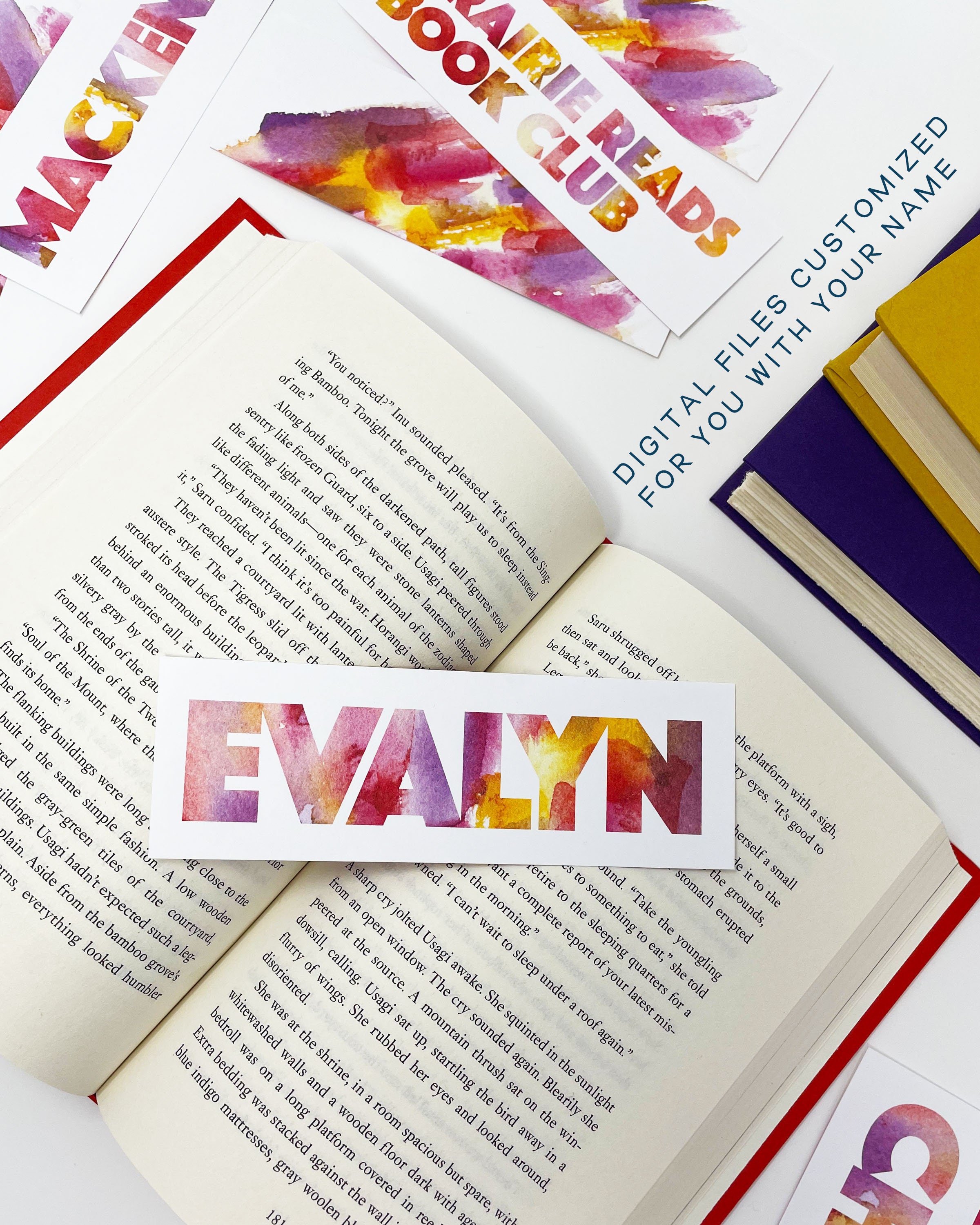 Printable Name Bookmarks Custom Name Bookmark Personalized - Etsy