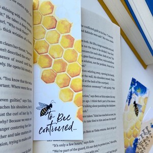 Bee Bookmarks Printable - Honey Bee Bookmark - Honeycomb Bookmark With ...
