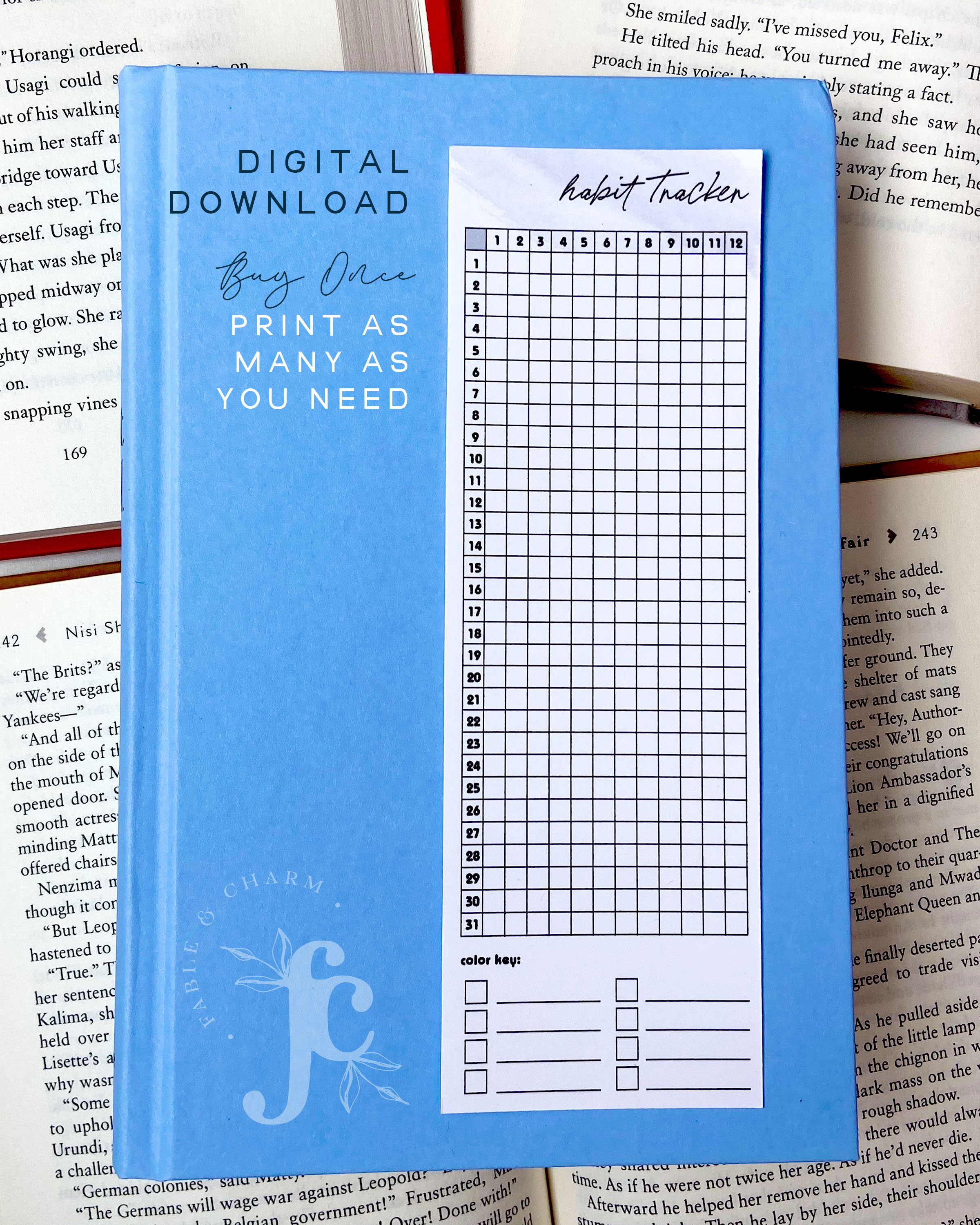 Habit Tracker Printable Bookmark Reading Tracker Bookmark - Etsy Canada