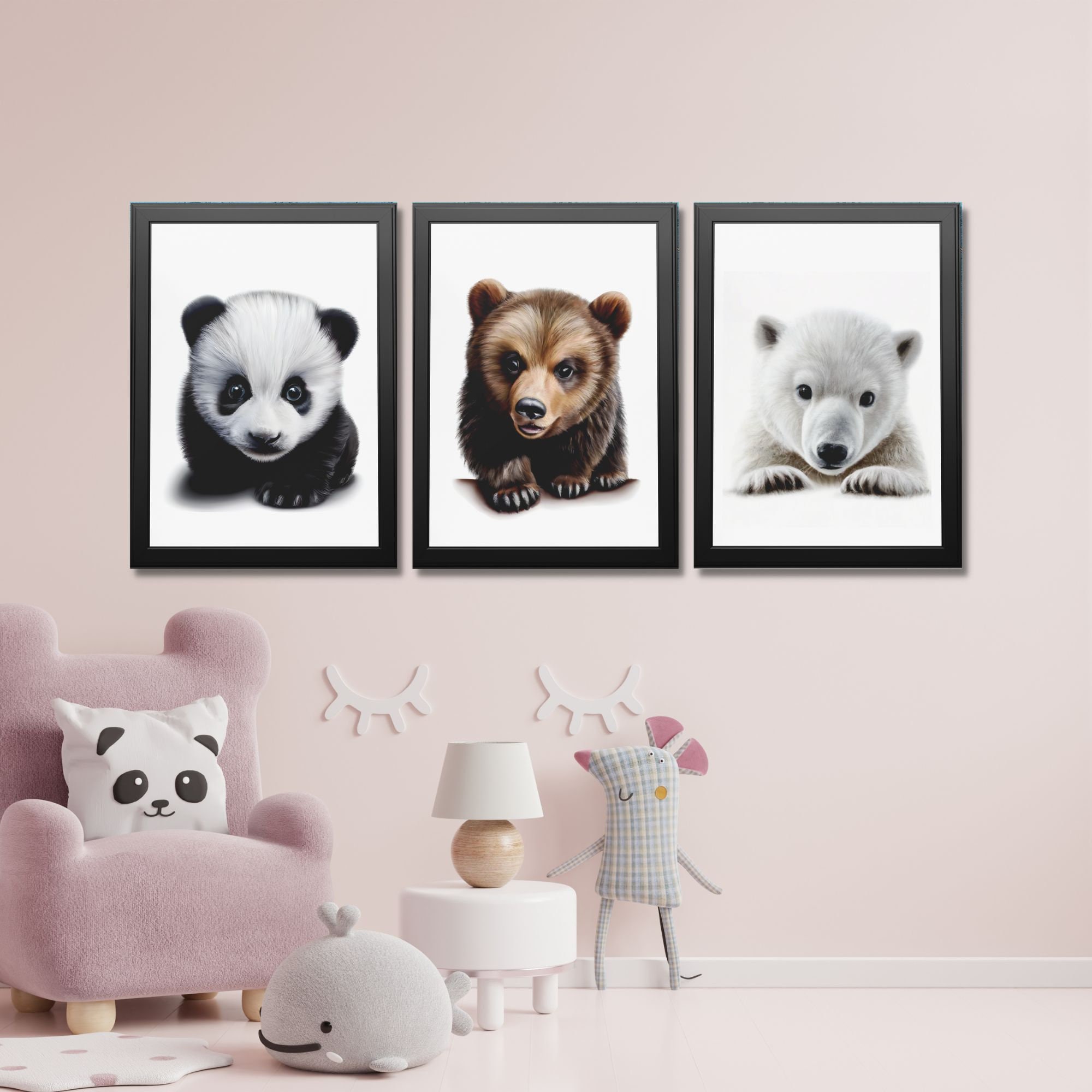 Set of 3 Bears Posters Various Formats Printable Wall Art - Etsy