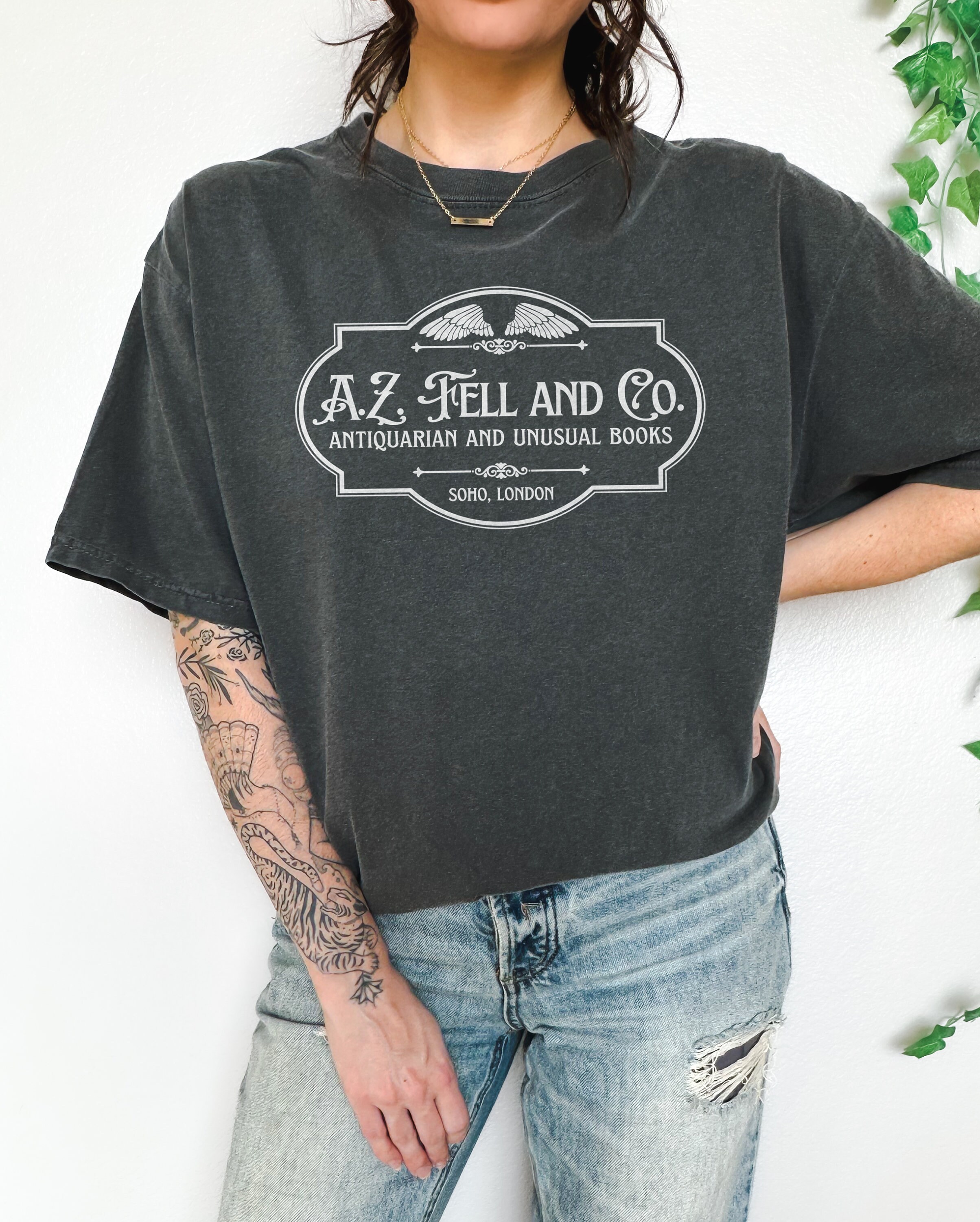 Good Omens A.Z. Fell And Co Antiquarian And Unusual Books Crewneck ...
