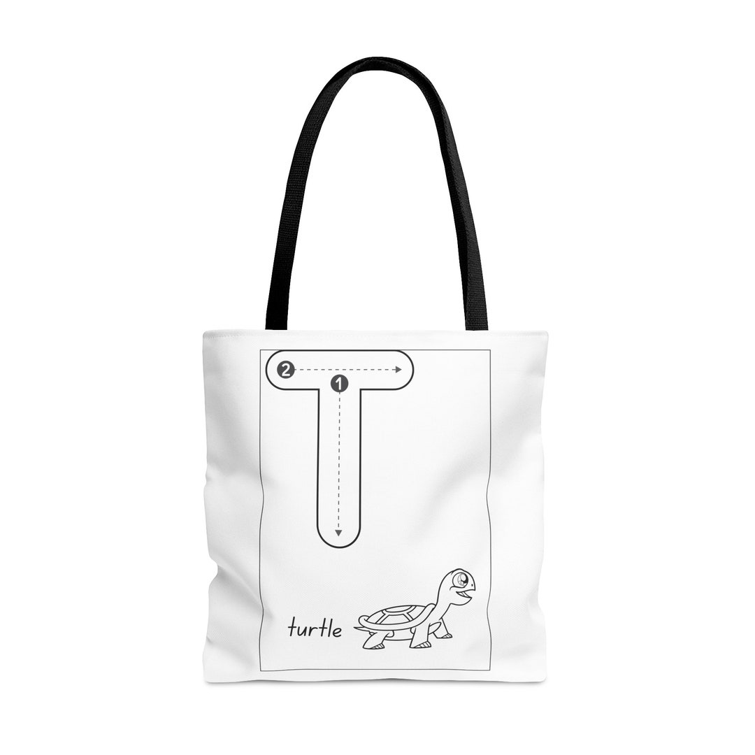 Tote Bag A Bag With the Letter T, - Etsy
