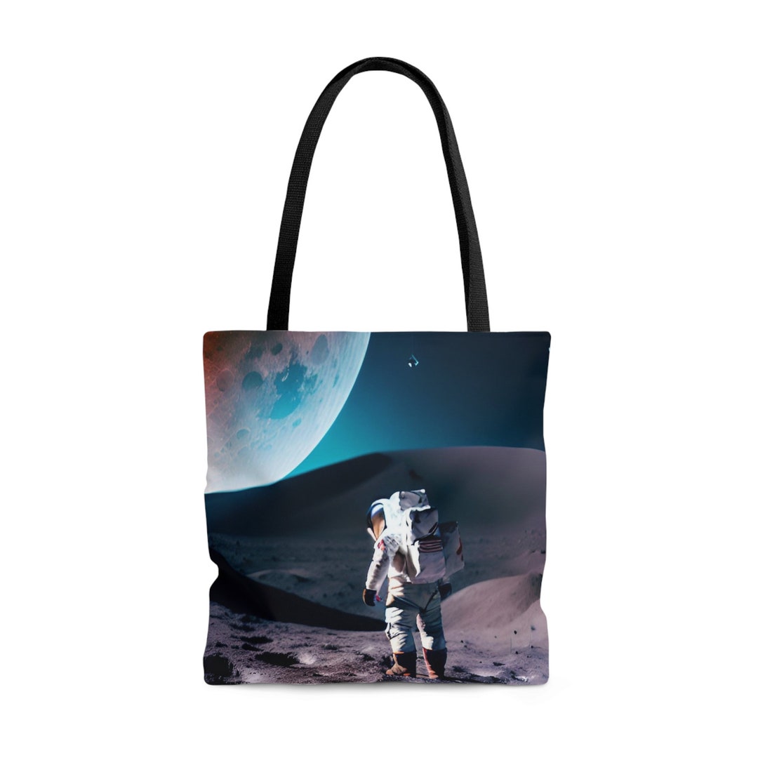 Tote Bag Man on the Moon Bag - Etsy