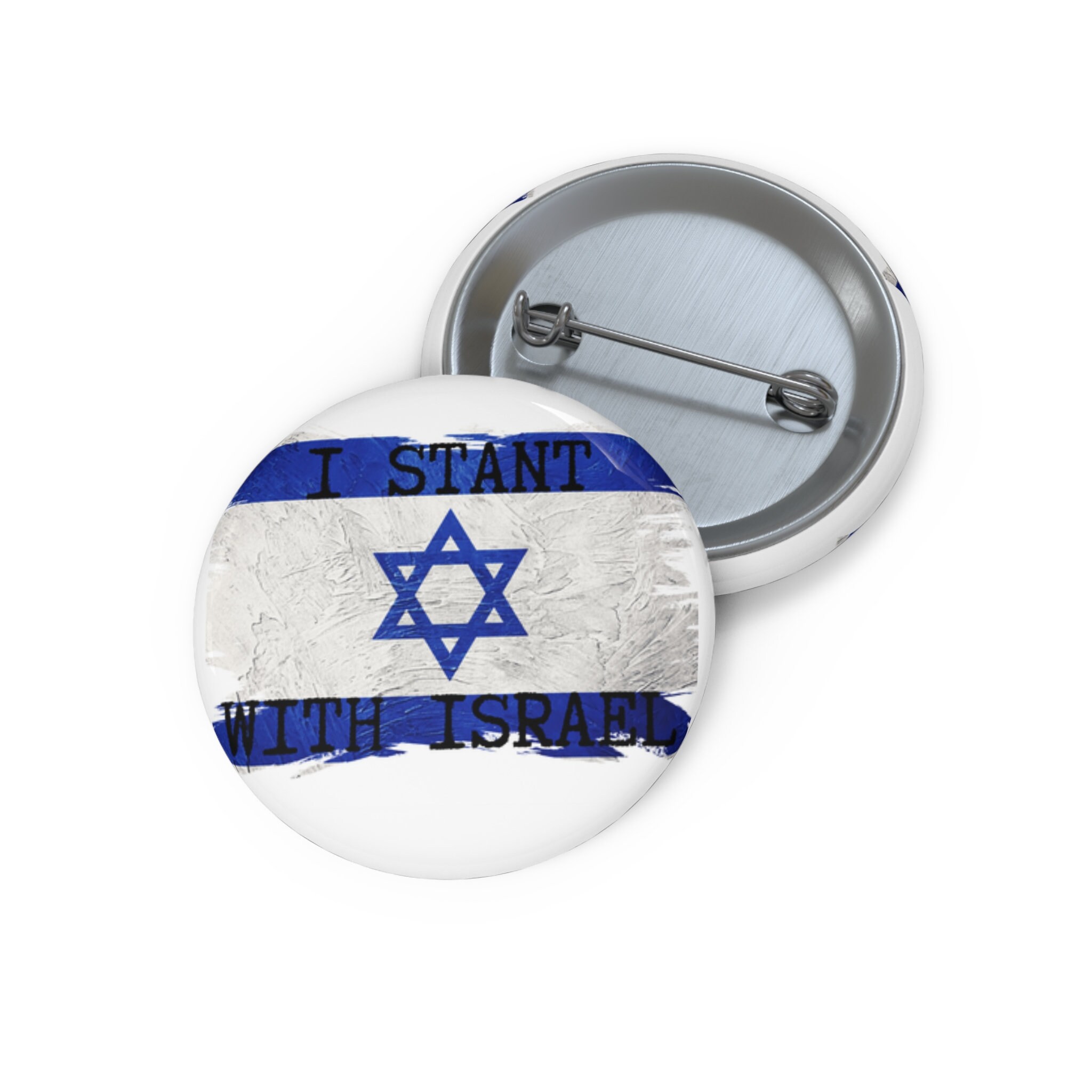 Israel Flag Pin, a Pin to Hang on All Types of Clothing. Made in the ...