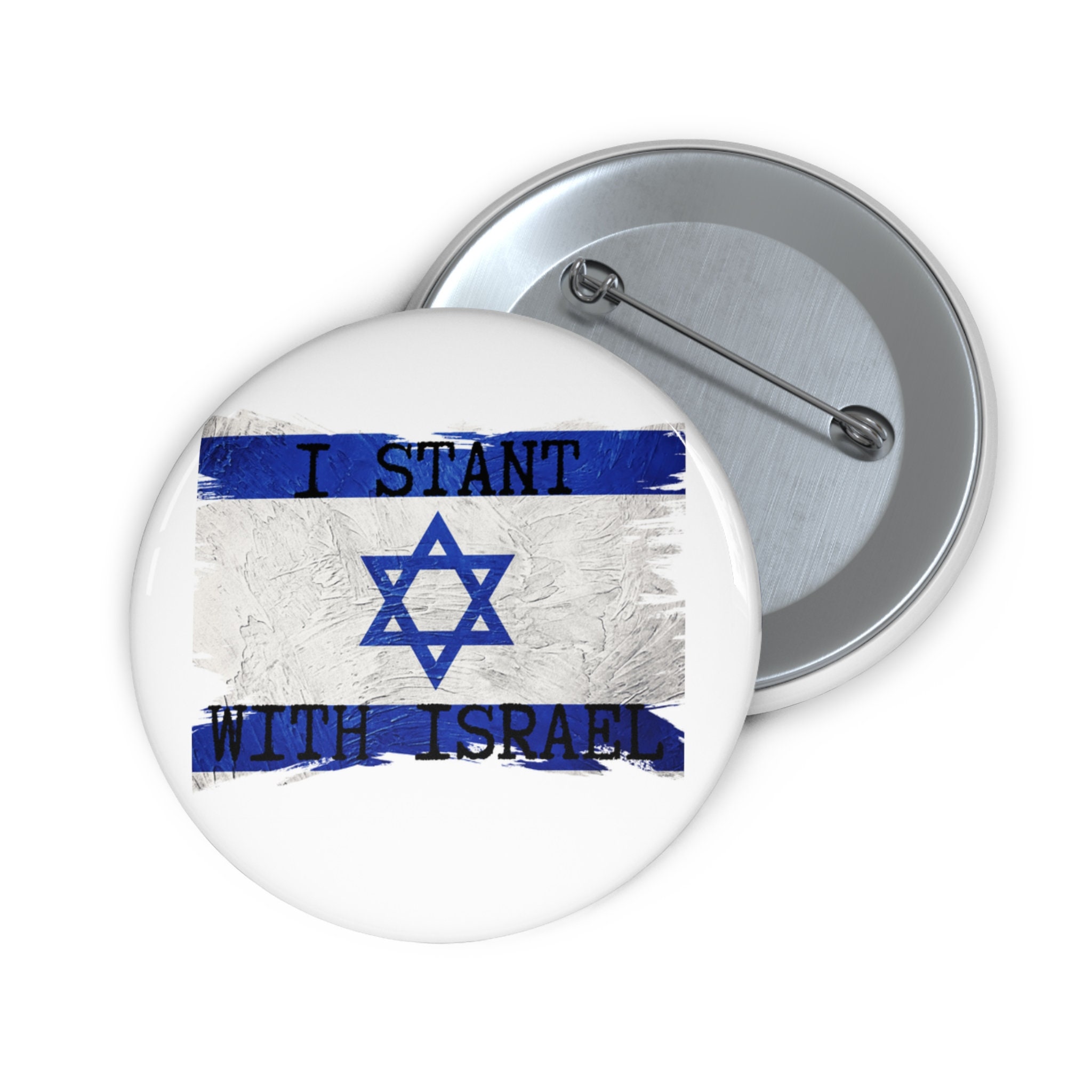 Israel Flag Pin, a Pin to Hang on All Types of Clothing. Made in the ...