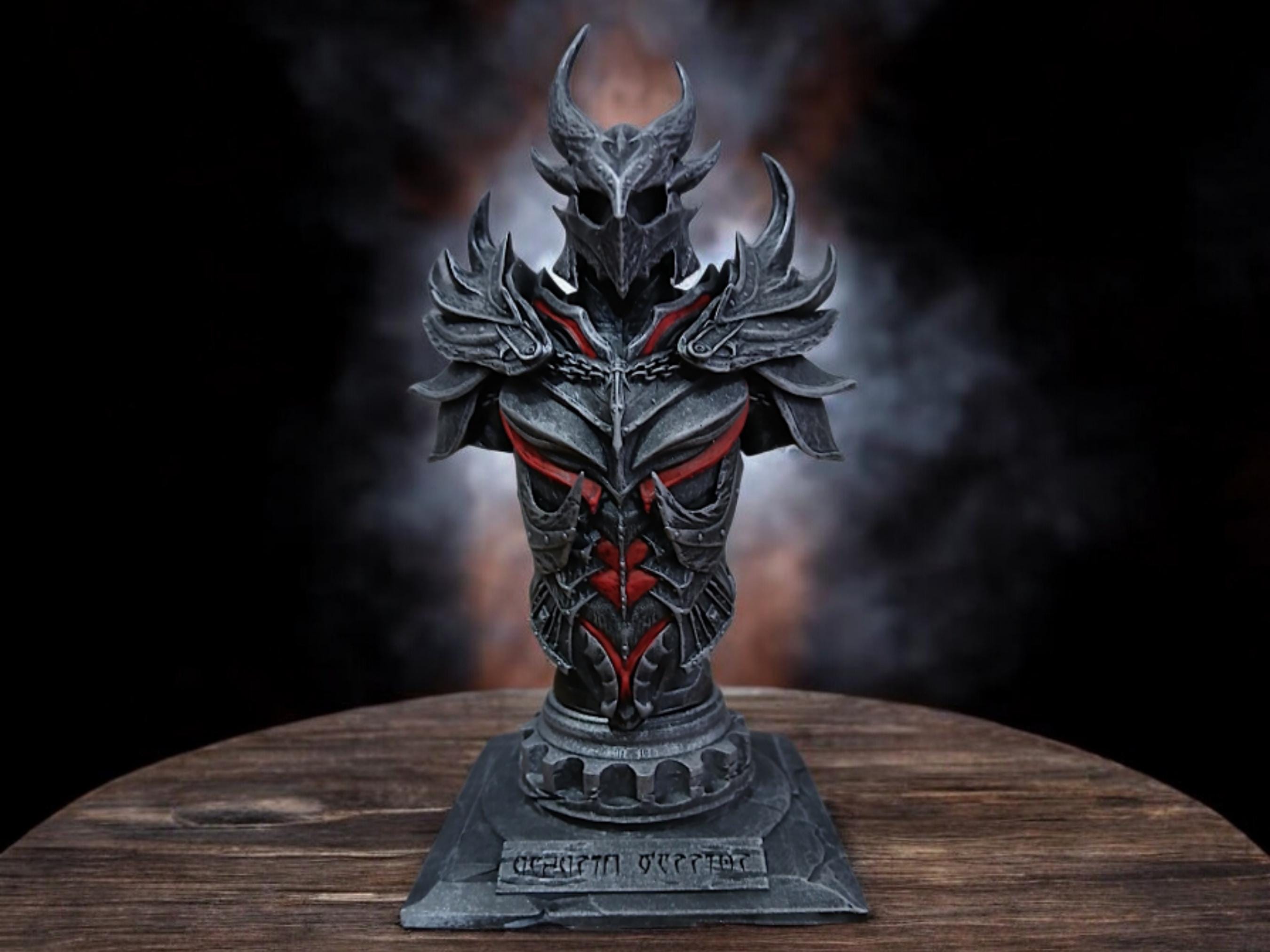 Skyrim Daedric Armor Statue | Skyrim Decor | Elder Scrolls Figure - Etsy