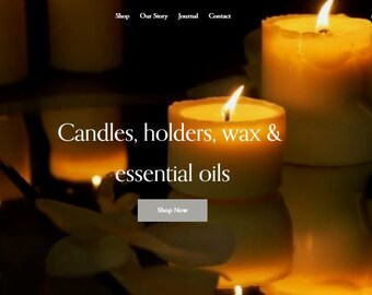 Squarespace Website Candle Business Template - Etsy