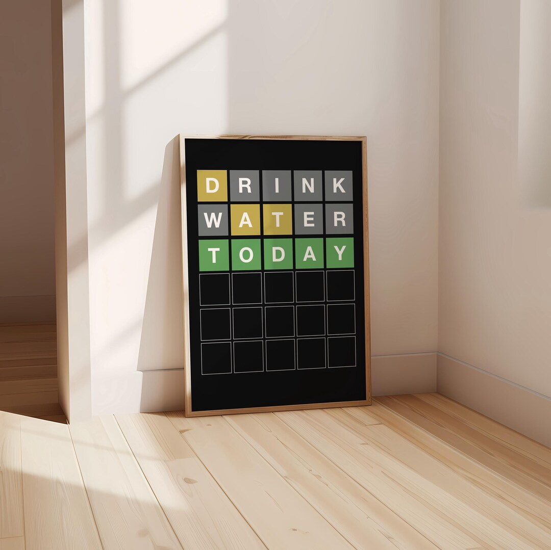 Drink Water Today | Wordle | Poster | Printable Wall Art | Modern Art ...