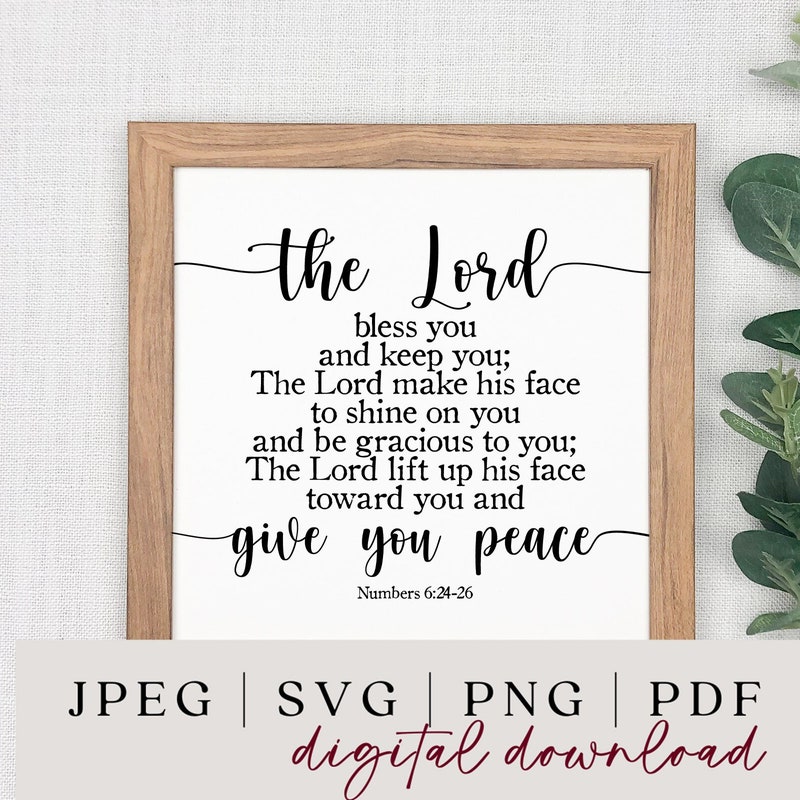 The Lord Bless You - Etsy