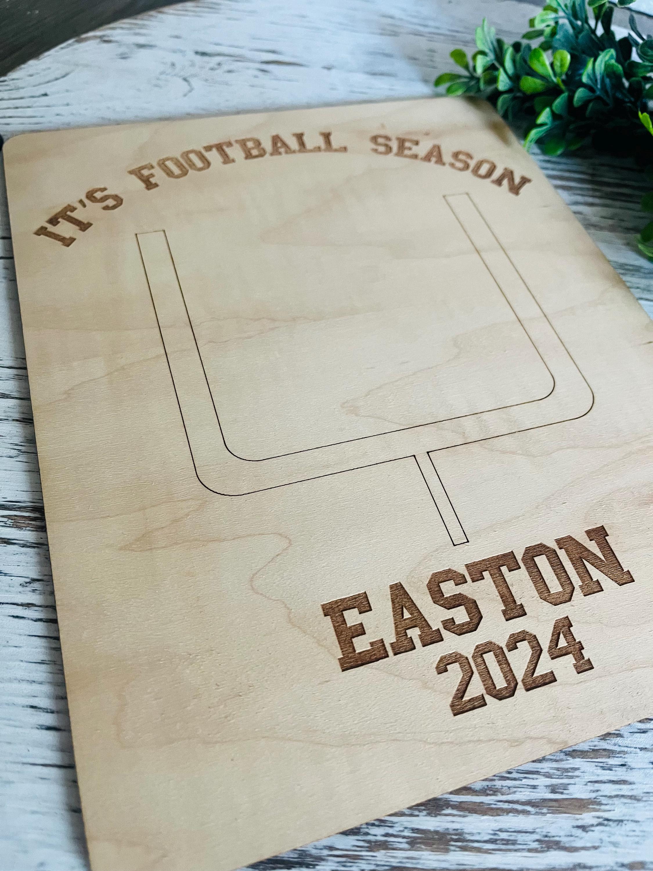 It's Football Season Child Footprint Keepsake - Football Decor - Kids ...