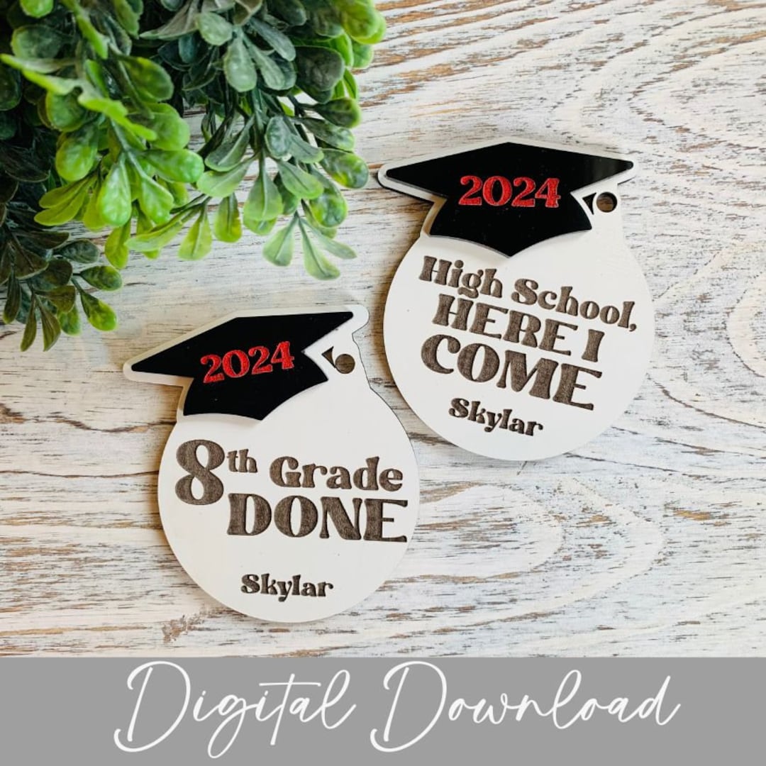 8th Grade Graduation Ornament SVG - Graduation Ornament - 2024 Grad SVG ...