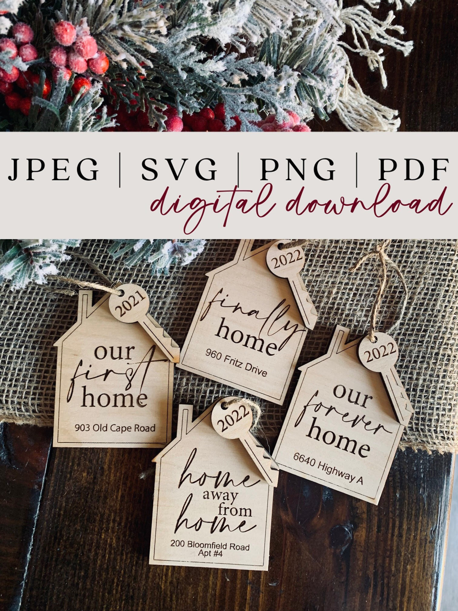 Home Ornaments SVG Our First Home Our Forever Home Home - Etsy