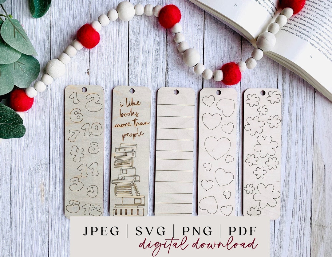 Reading Tracker Bookmark SVG - Laser Ready Bookmark - Reading Tracker ...