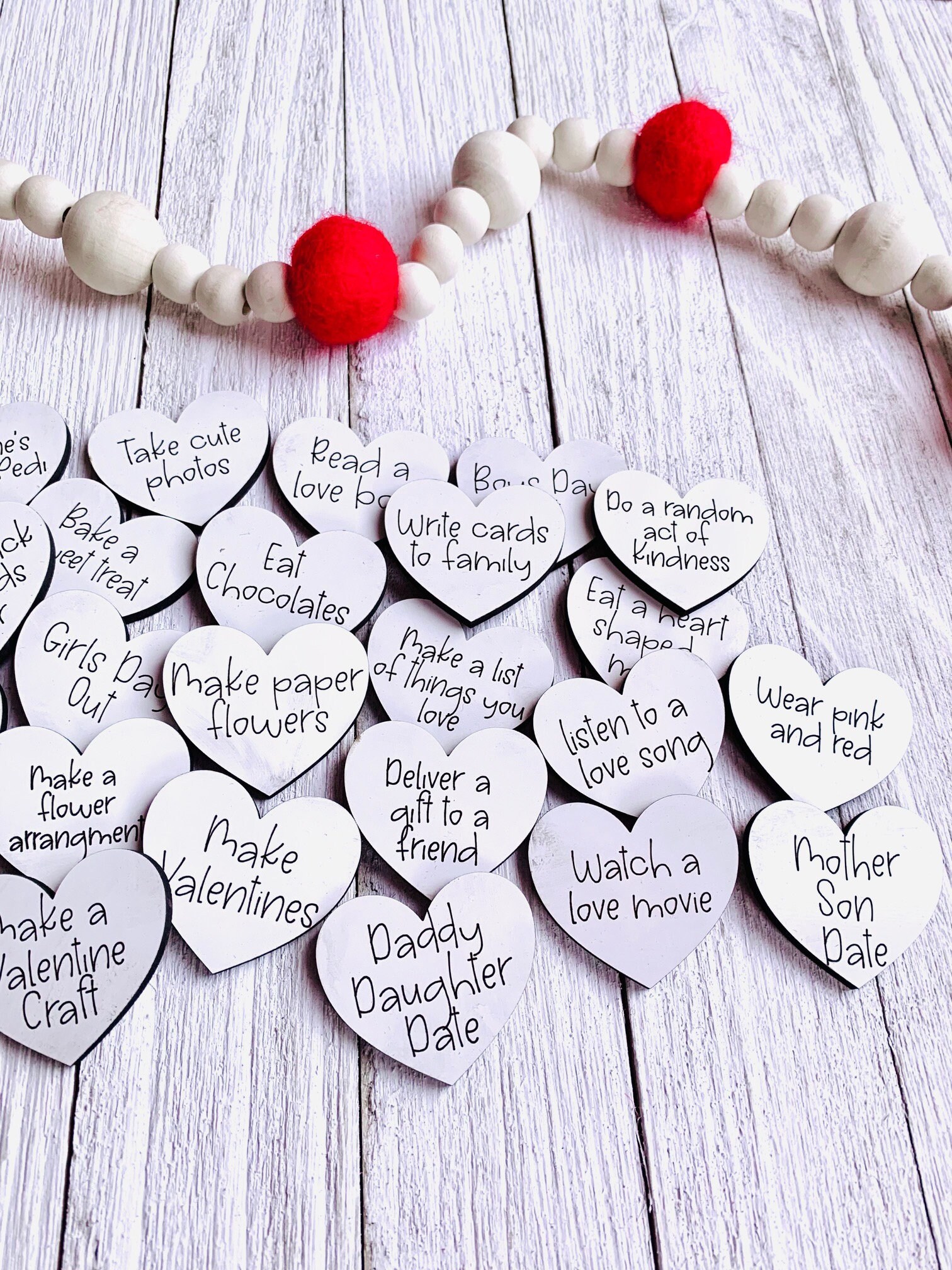 Valentine Bucket List Tokens SVG Valentine Activity Tokens - Etsy