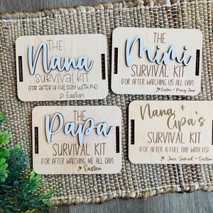Grandparents Survival Kit Gift Tags SVG - Mother's Day SVG - Father's ...