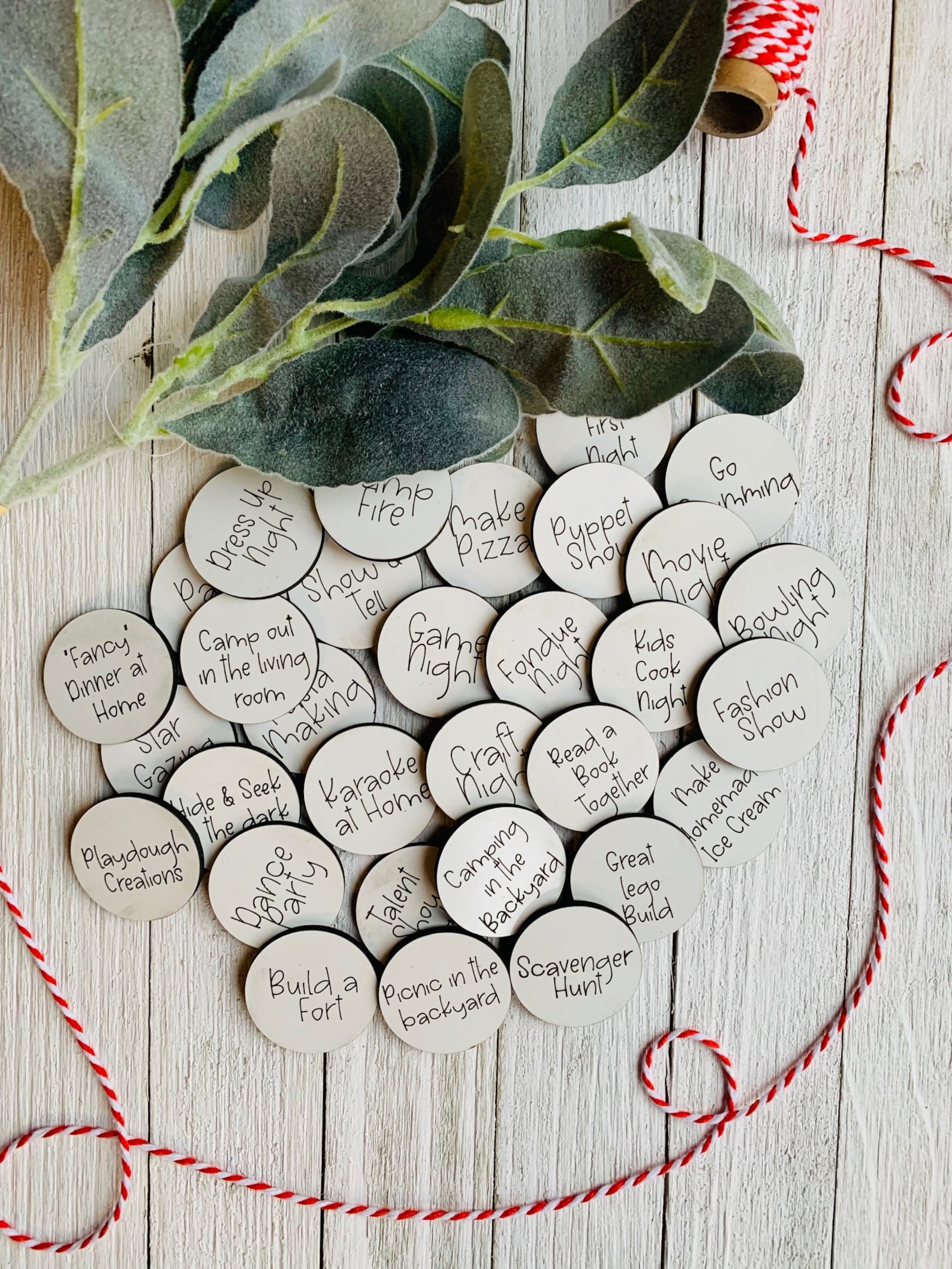 Family Date Night Activity Tokens SVG 31 Family Activity - Etsy