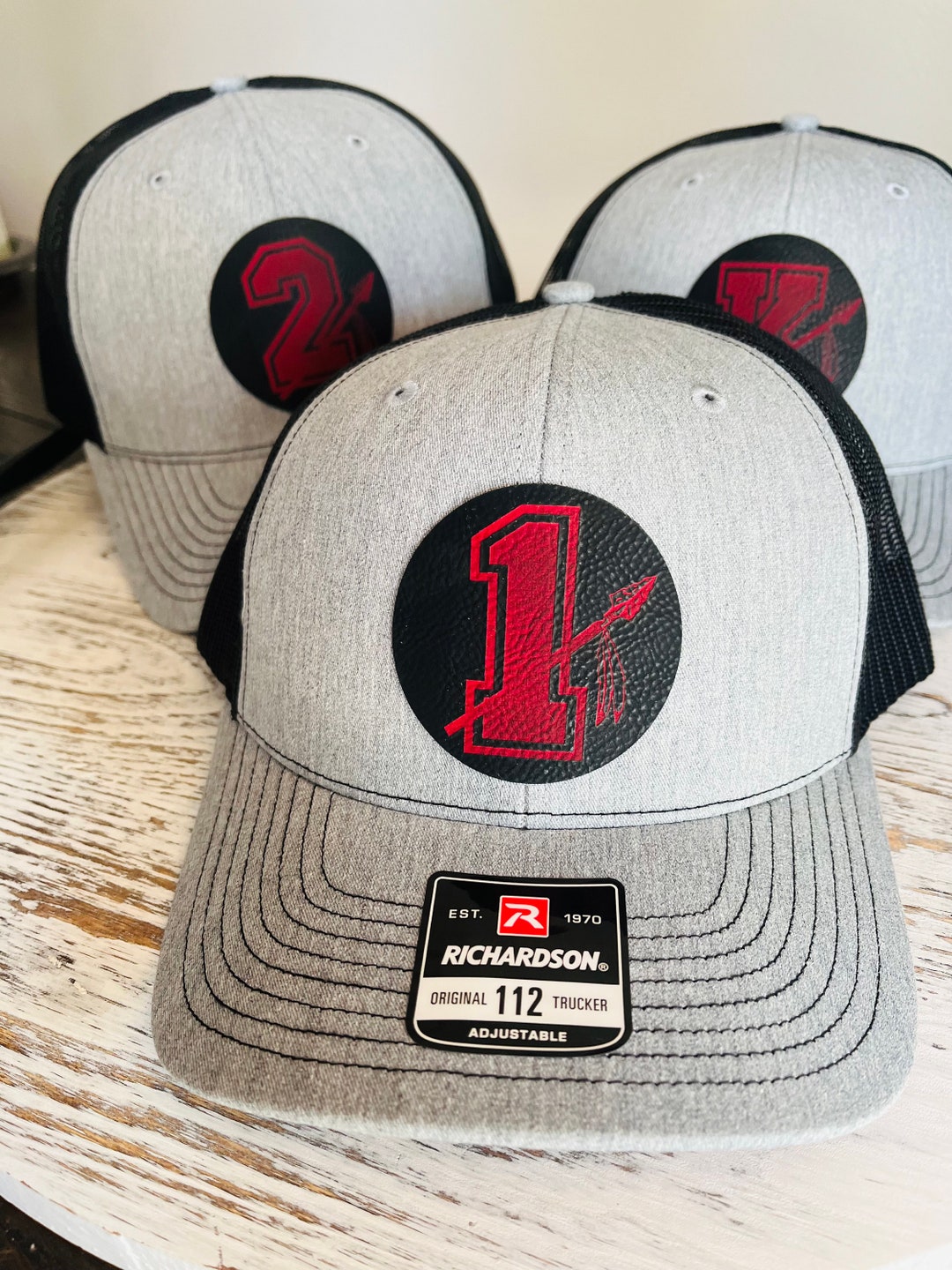 Custom Grade or Sports Number Hat - Adult or Youth Hat - Richardson 112 ...