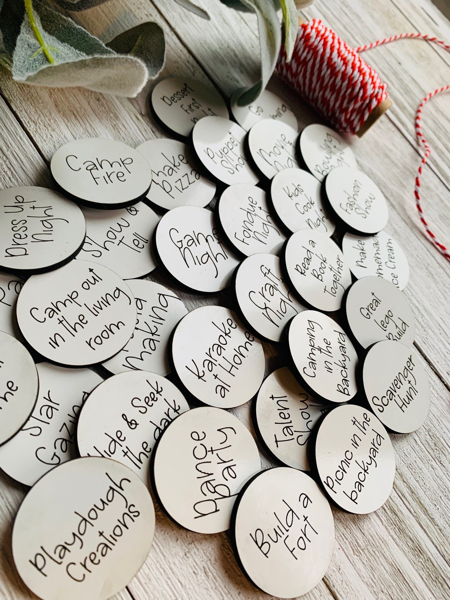 Family Date Night Activity Tokens SVG 31 Family Activity - Etsy