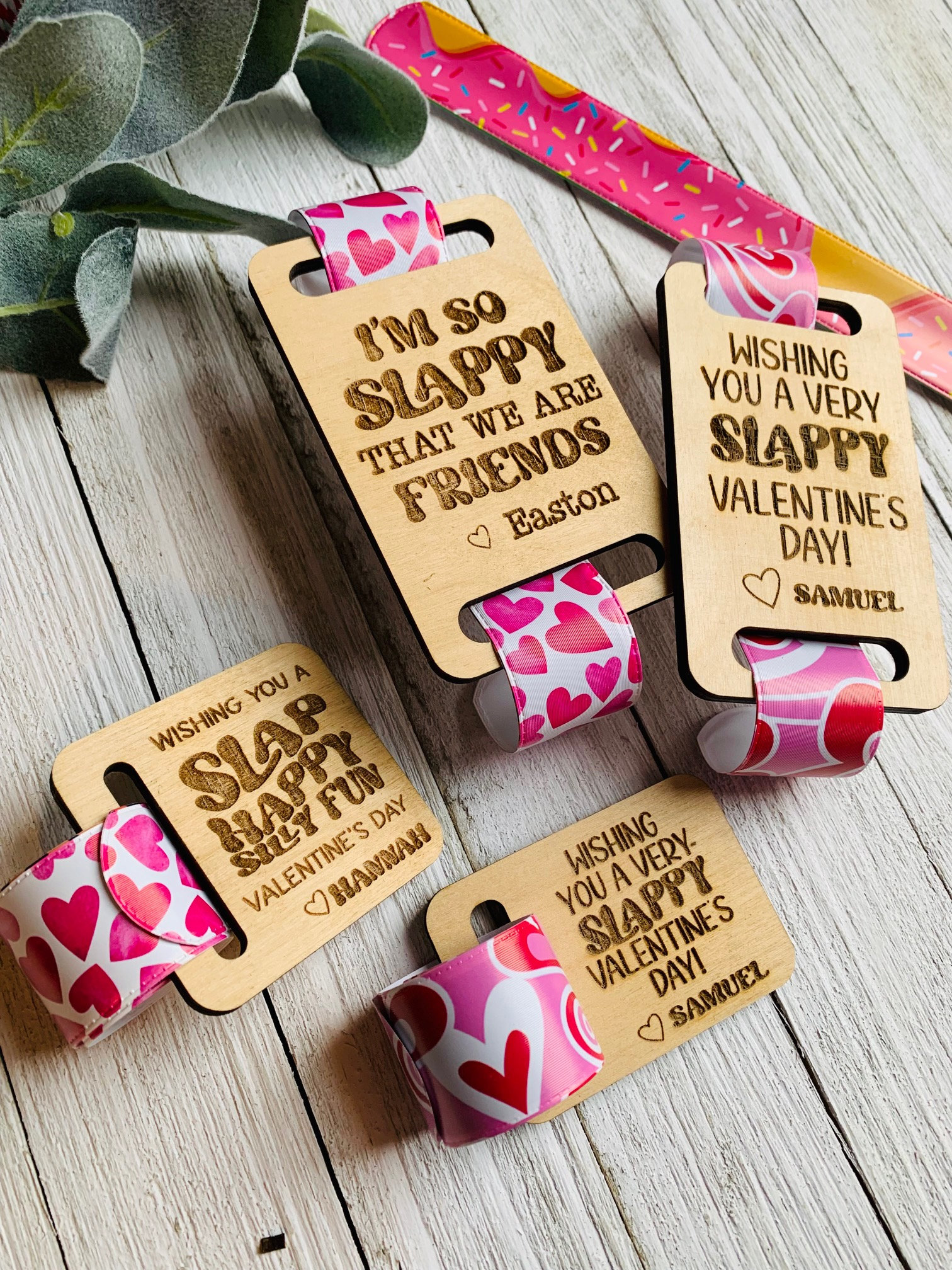 Slap Bracelet Valentine's Day SVG - Laser Ready Valentine - Wood ...