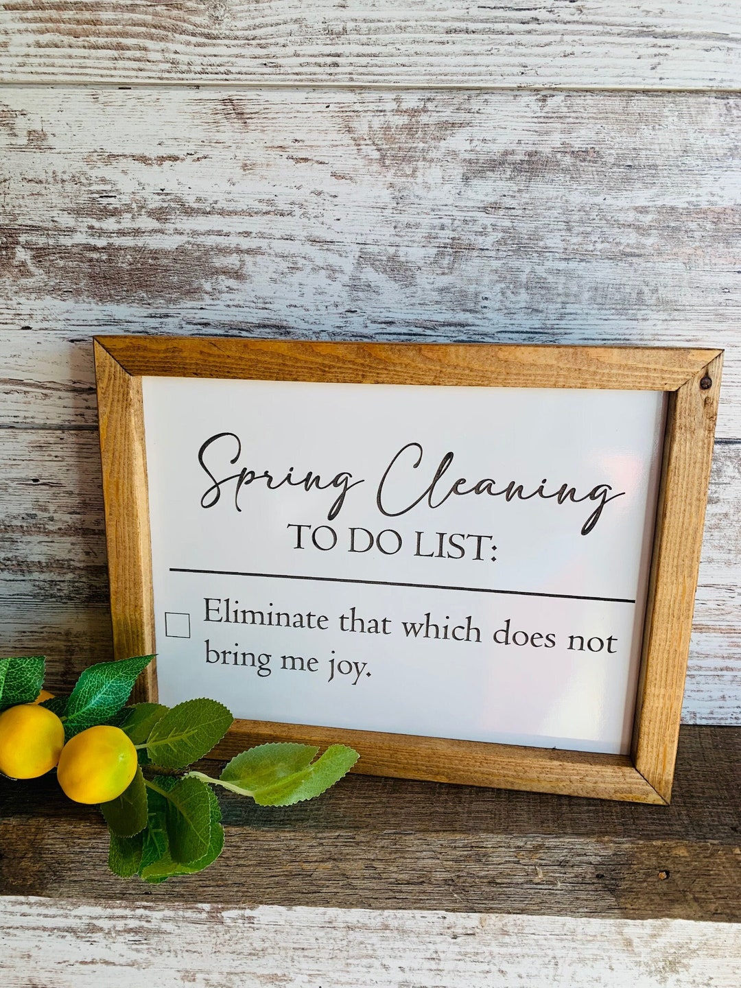Spring Cleaning to Do List Sign - Joy Sign - Inspirational Sign ...