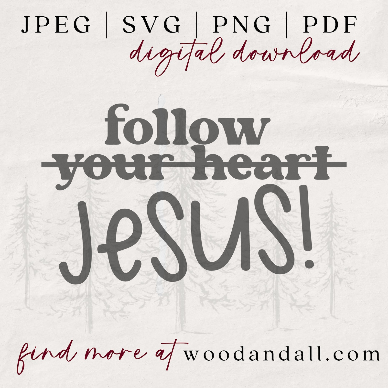 Follow Jesus SVG Follow Your Heart Children's Pastor - Etsy